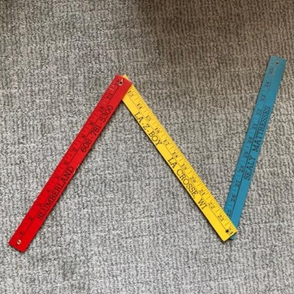 Office | Vintage Colorful Advertisement Foldable Ruler | Poshmark